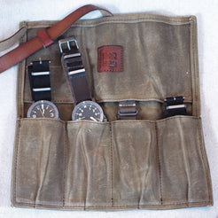Waxed Canvas Watch Roll / Leather & Brass – Redux & Co.